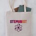 Steminist Tote Bag Feminist in STEM Female Scientist | Etsy