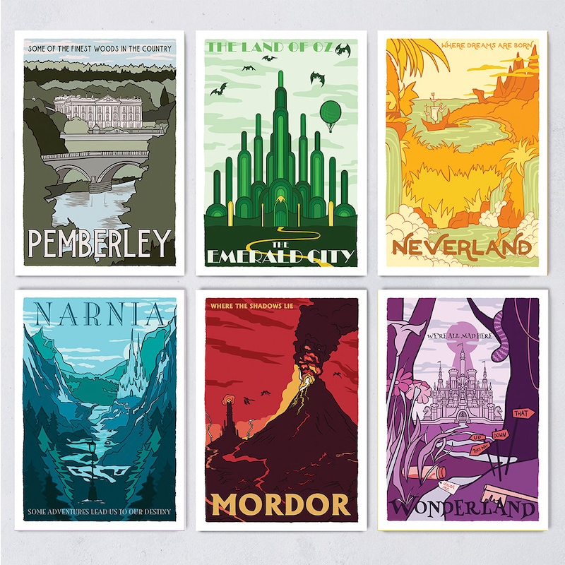 Vintage Literary Postcards - Etsy UK