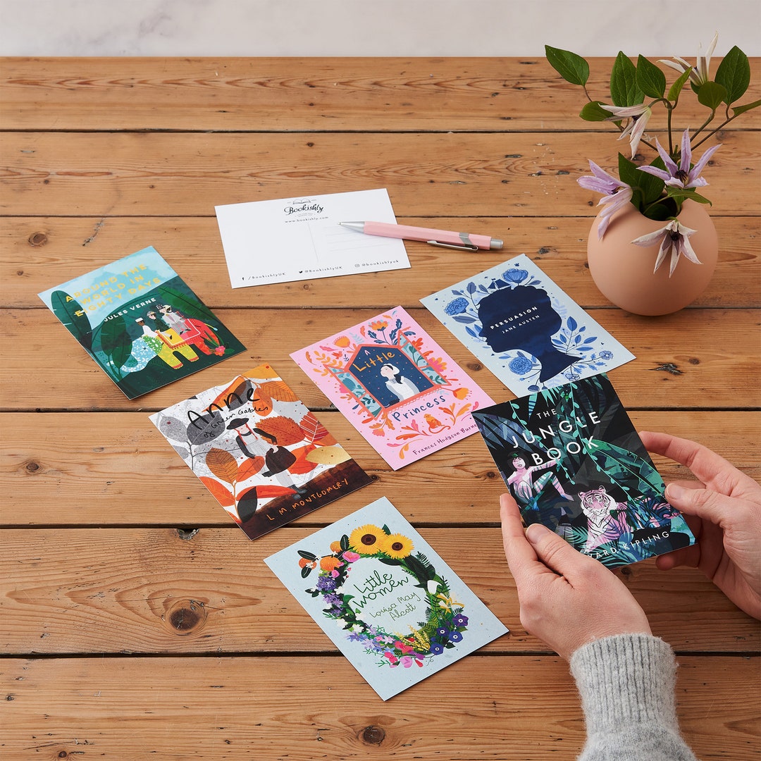 Book Cover Postcard Set of 12 - Literary Stationery - Etsy UK