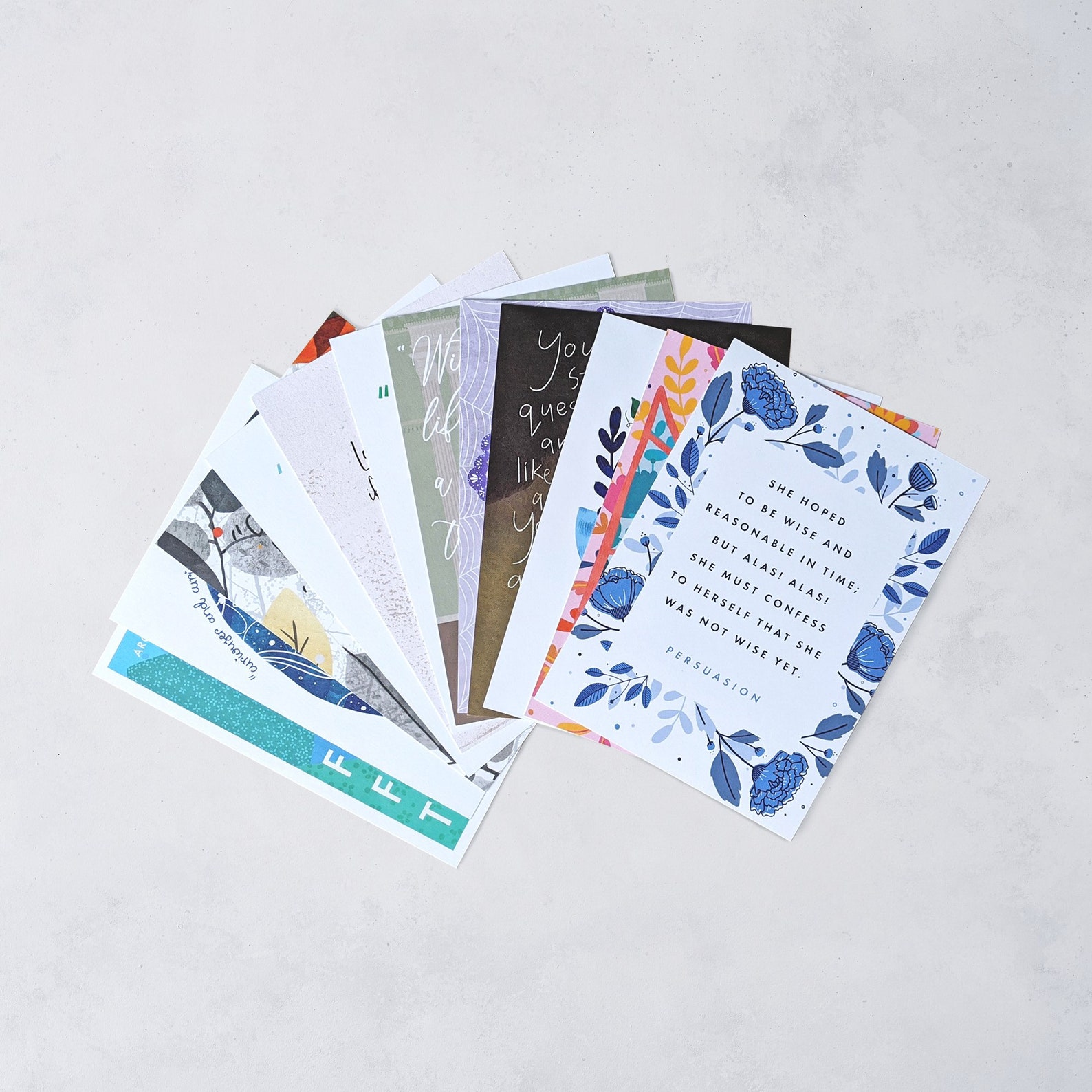 Postcard Set Classic Book Quotes Literary Gift - Etsy