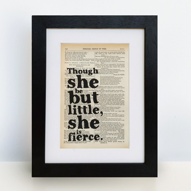 And Though She Be but Little - Etsy UK