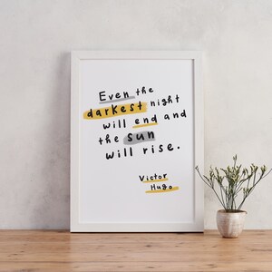 Inspirational Quotes Print Victor Hugo 'rise' Quote Wall Art in the UK ...
