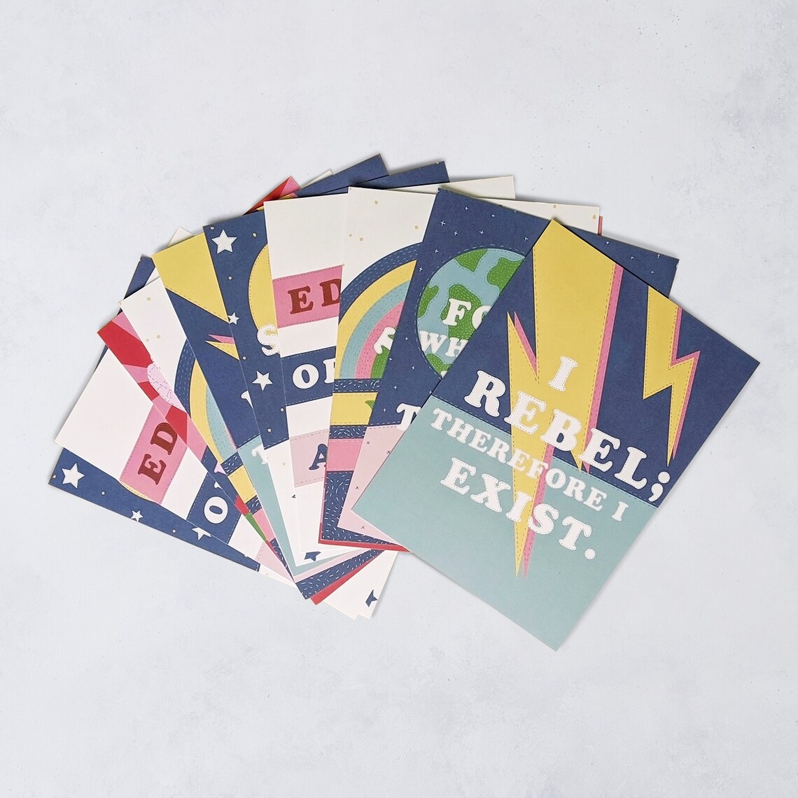 Postcard Set Slogan Empowering | Etsy UK