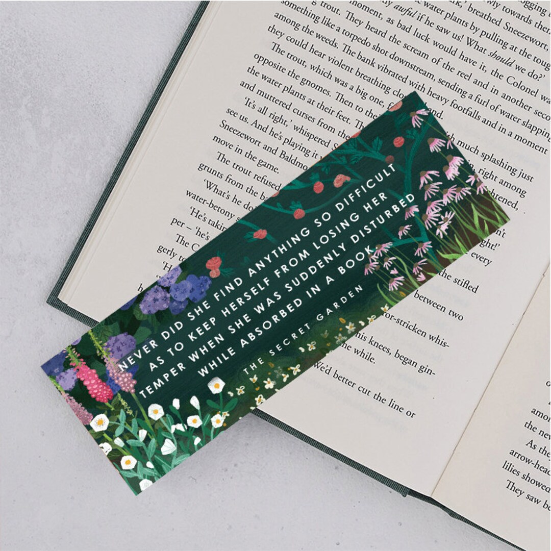 The Secret Garden Bookmark absorbed in a Book Funny Bookmark Reader ...