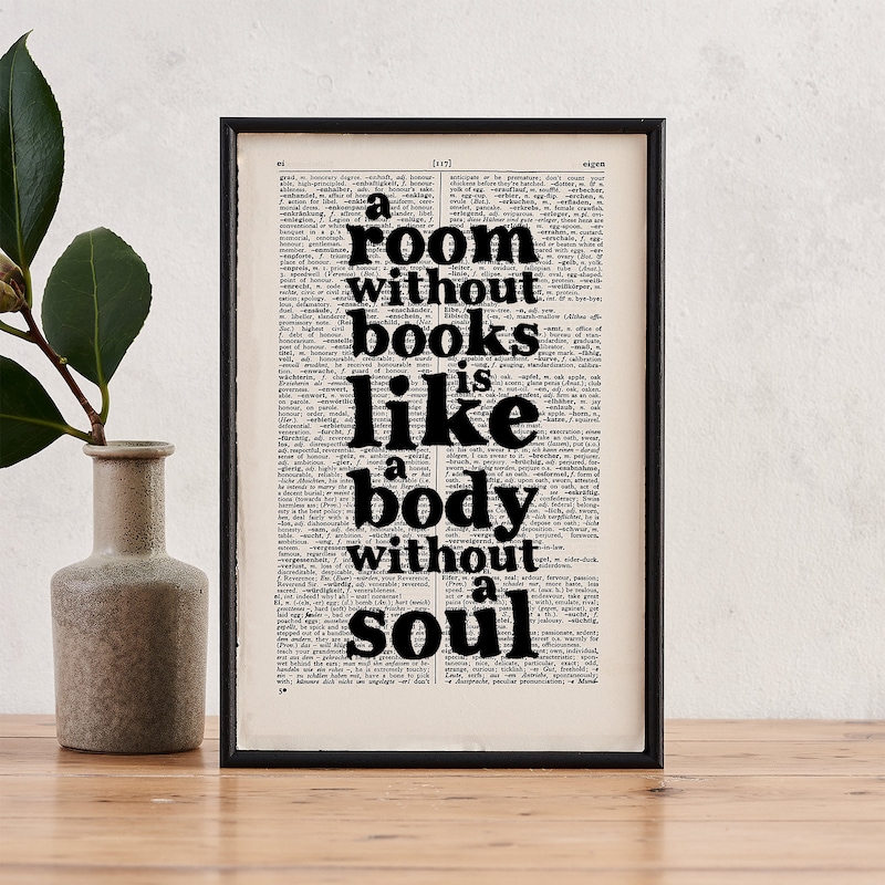 Framed Book Quote Page - Etsy UK