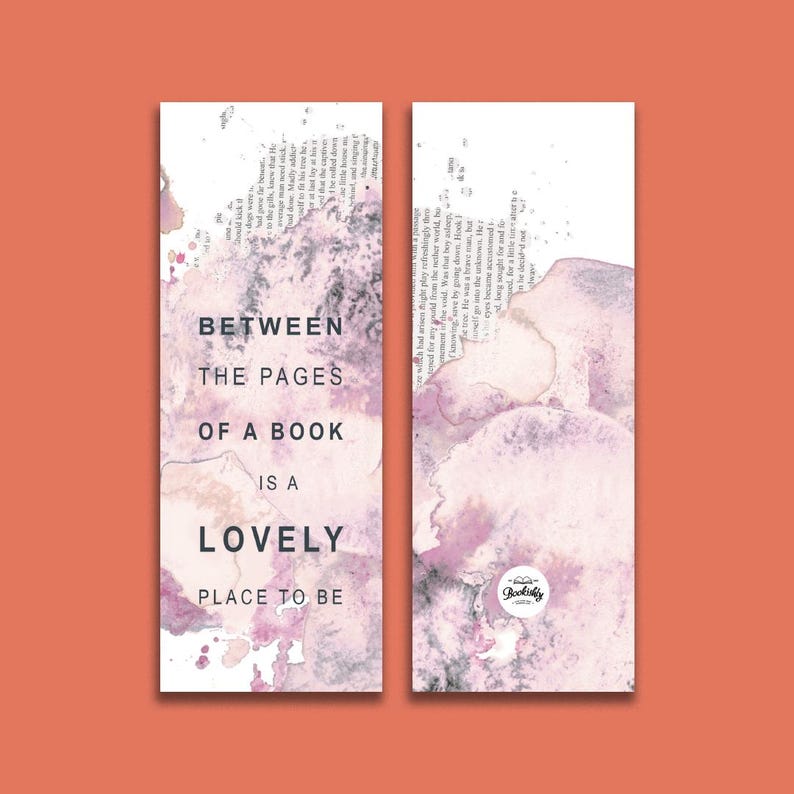Set of Two Book Lover Bookmarks - Bookmark Set - Token Book Gift ...