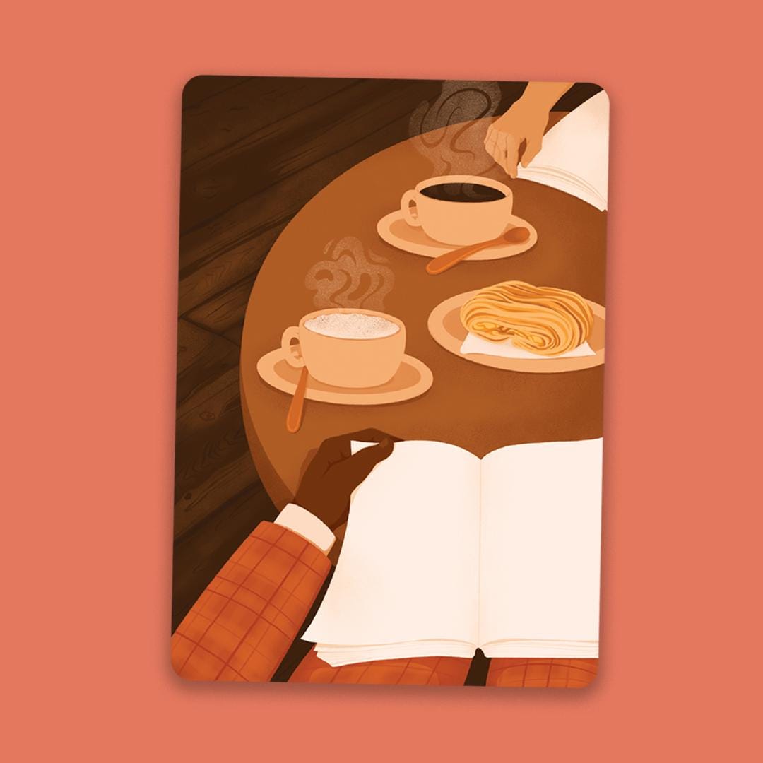 Reader POV Vinyl Sticker - Reading in a Cafe - Laptop Sticker - Etsy