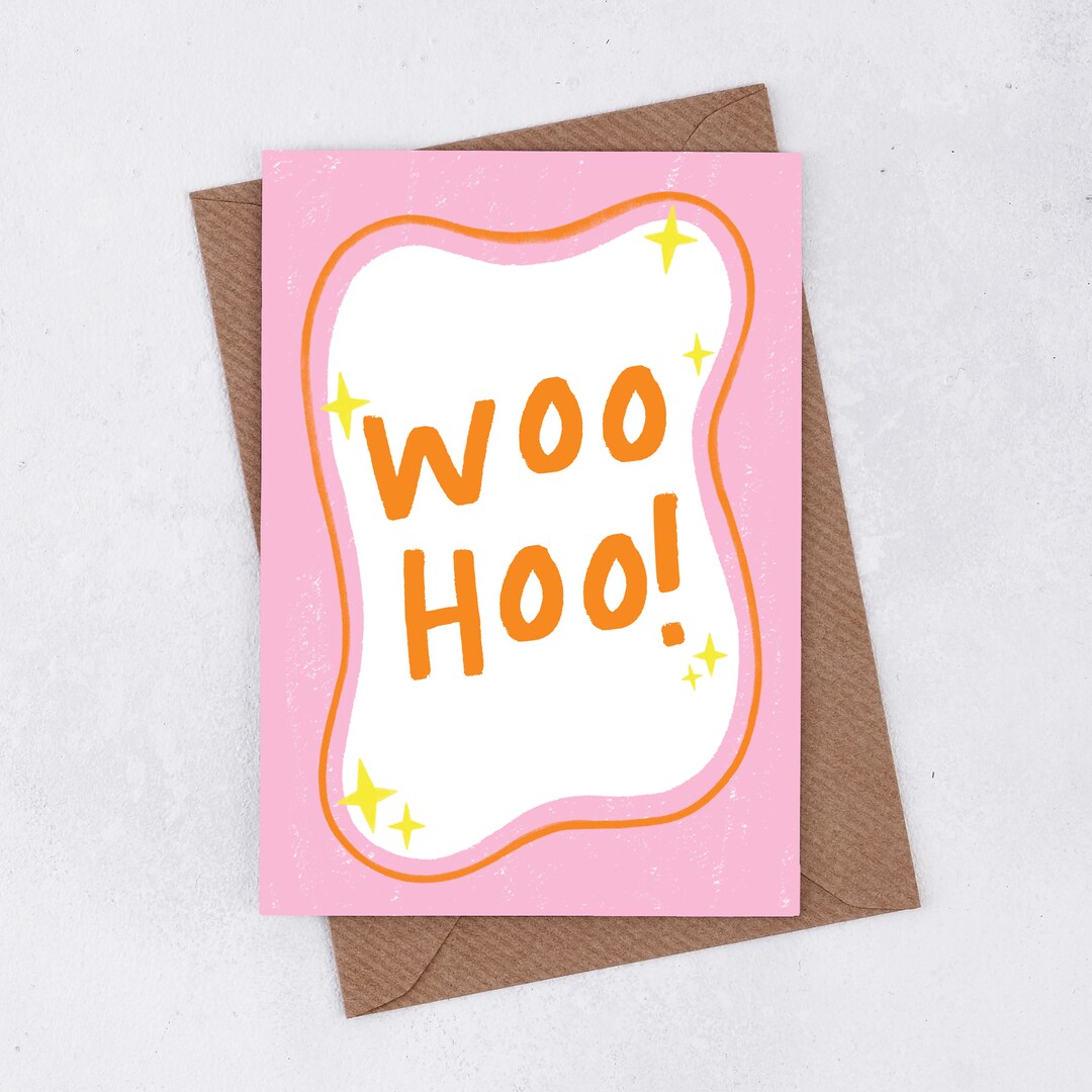 Woo Hoo! - Celebration Greetings Card - Etsy