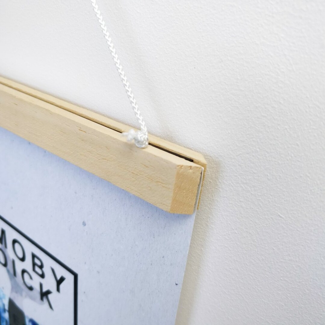 Wooden Poster Hanger - Magnetic - Etsy