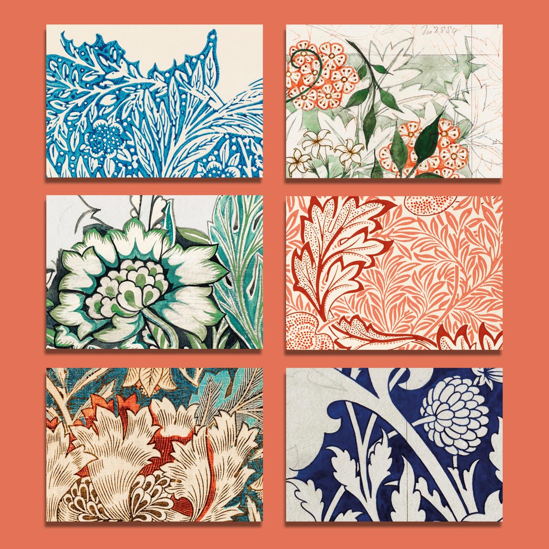 William Morris Postcard Set – Set of 6 Art Postcards – Arts and Crafts ...