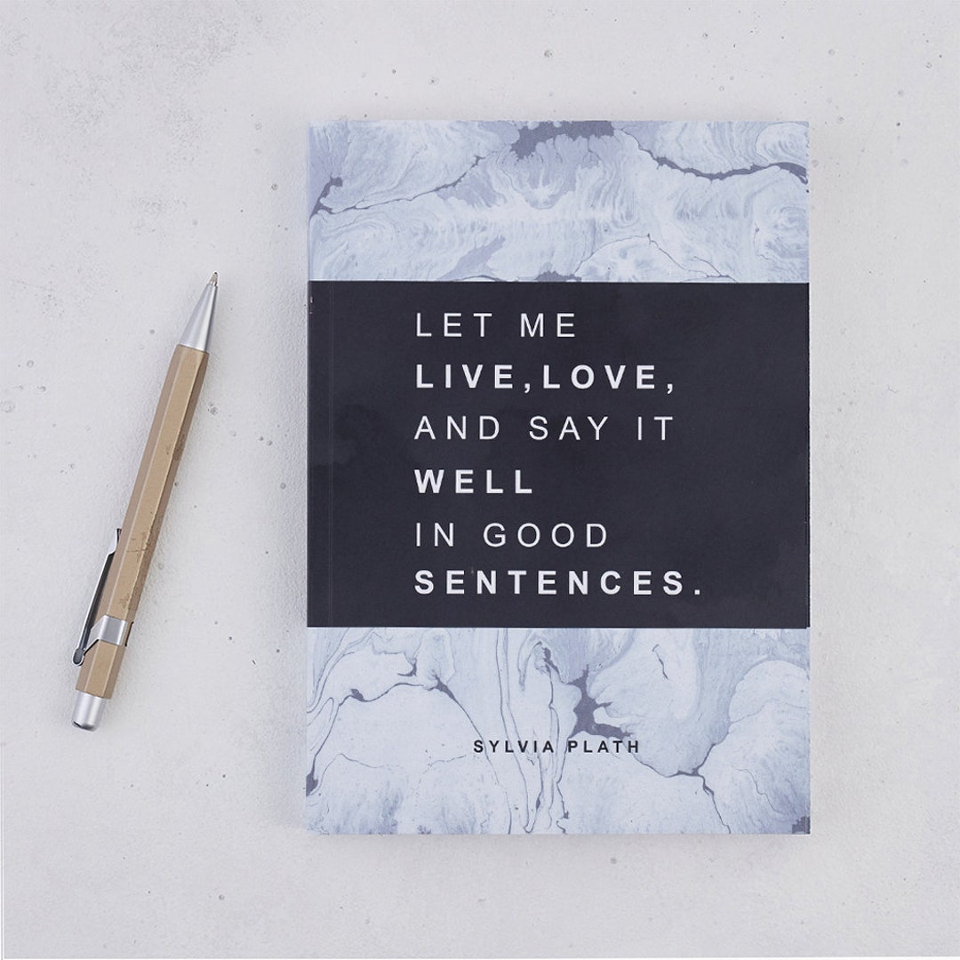 Writing Journal Sylvia Plath Quote Writer Gift Graduation Gift Notebook ...