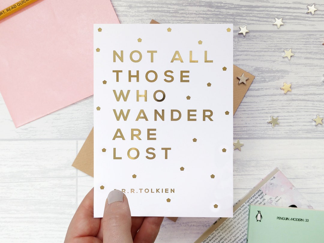 Leaving Card – Gold Foil - Greetings Card – Travel - Book Lover Card ...