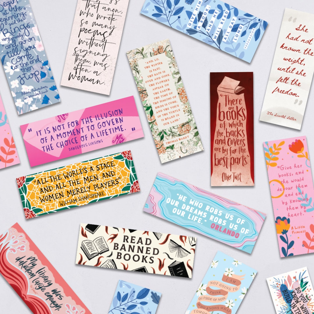 Bookmark Bundle Literary Quotes - Etsy