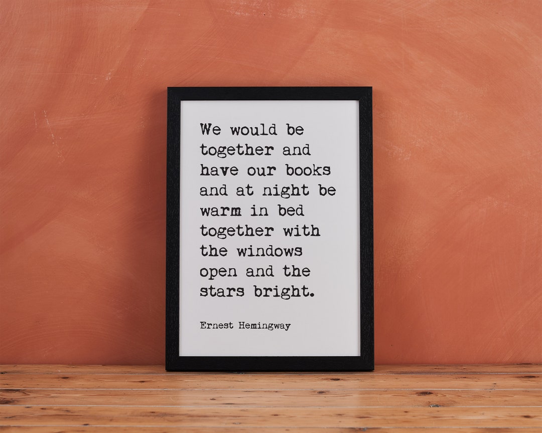 Typewriter Art Print - Hemingway Inspired Literary Wall Art ...