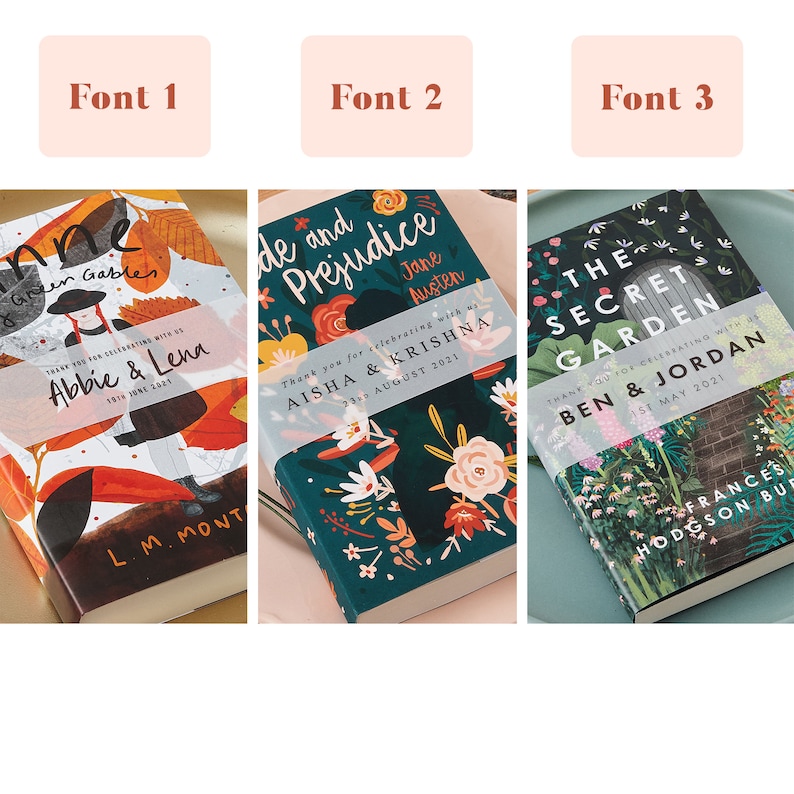 Personalised Book Wedding Favours - Book Themed Wedding - Classic Book ...