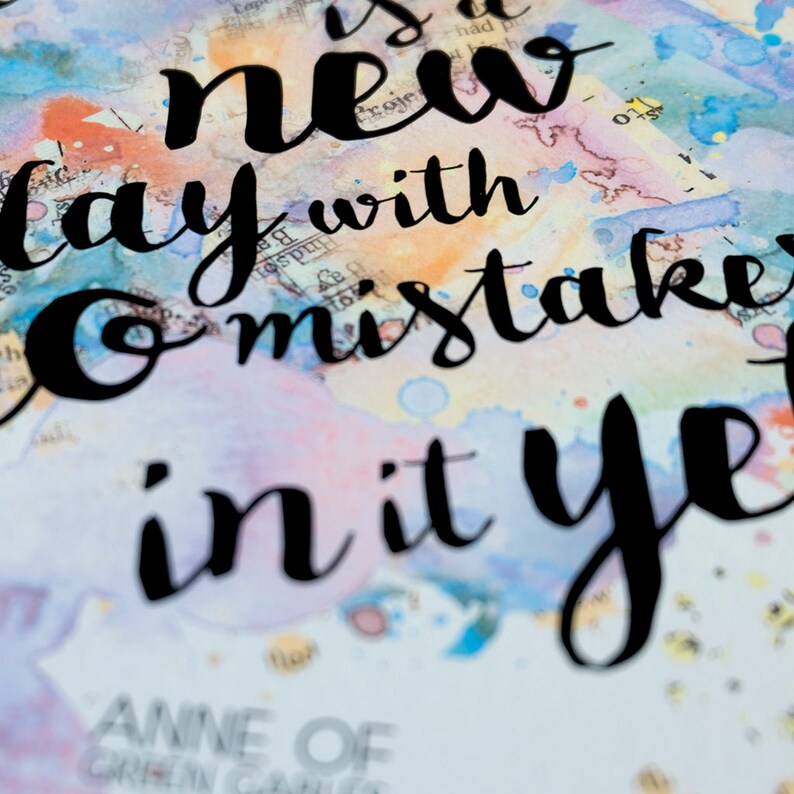 Anne of Green Gables Print - 'tomorrow is A New Day' - Literary Print ...