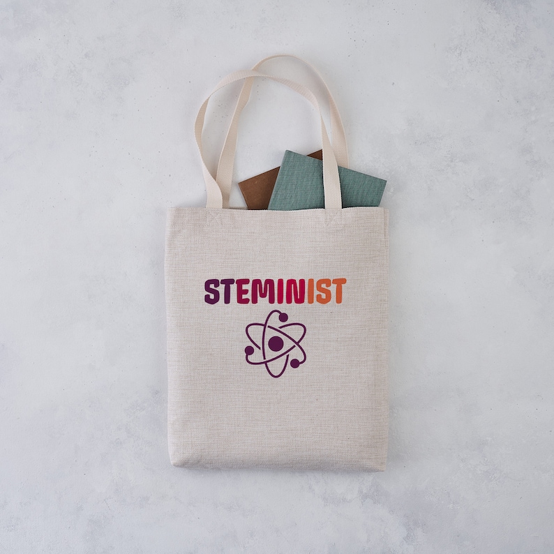 Steminist Tote Bag Feminist in STEM Female Scientist | Etsy