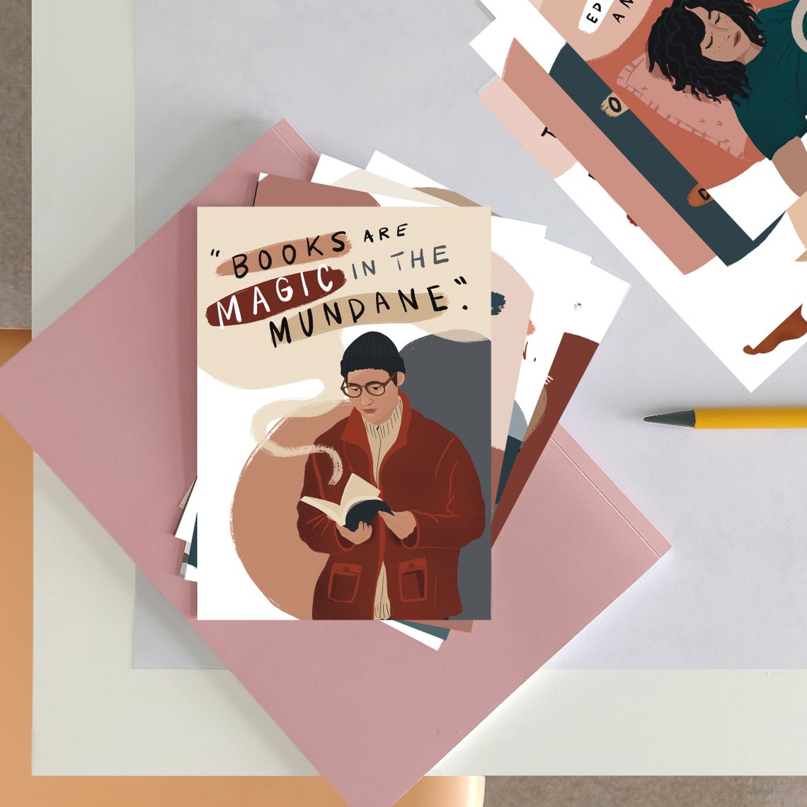 Postcard Set Postcard Pack Literary Postcards What - Etsy