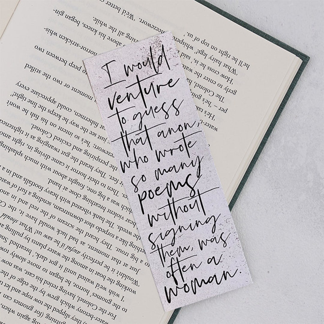 Virginia Woolf Bookmark - Etsy