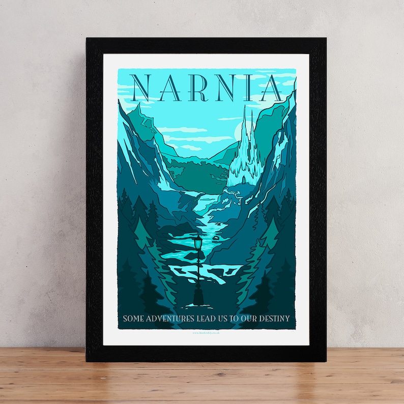 Vintage Style Travel Poster - Chronicles of Narnia Literary Wall Art ...