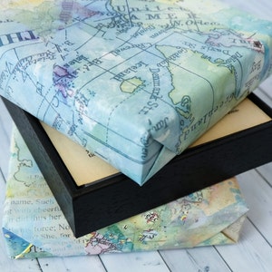 Vintage World Map - Gift Wrap - Wrapping Paper Sheets - Etsy