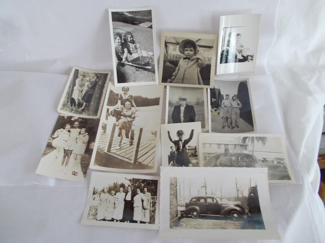 Vintage 12 1930s & 40s Real Photos for Crafts Junk Journal Scrapbooking - Etsy