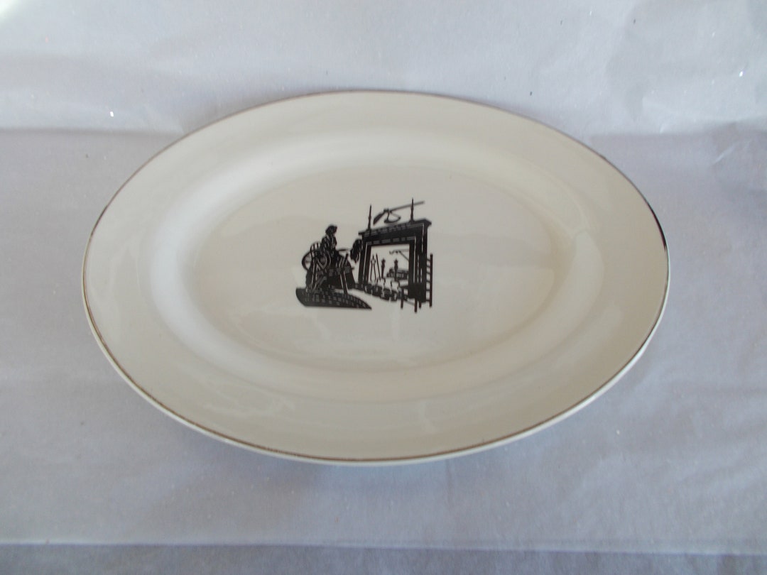 Vintage Bakerite Silhouette Platter 12 X 9 - Etsy