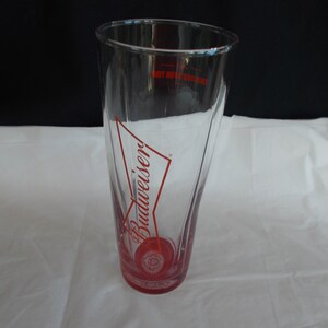 Vintage Tall Budweiser Glass - Etsy
