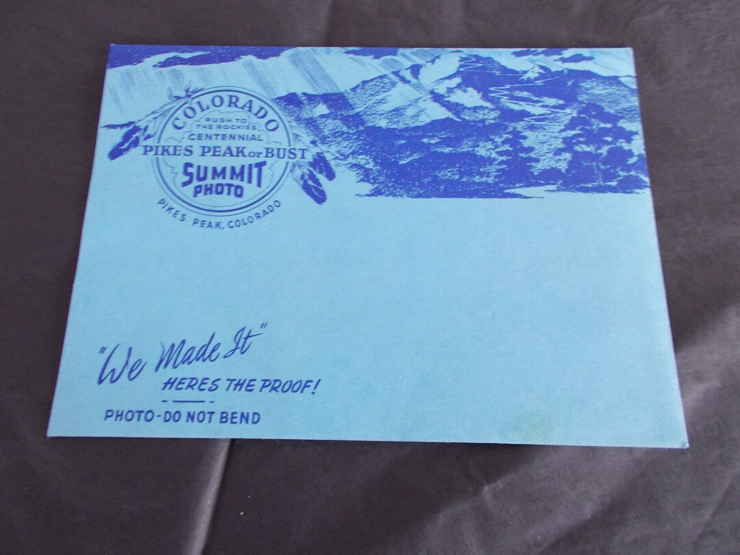 Vintage 1959 Colorado Pikes Peak Empty Envelope for Crafts - Etsy