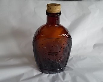 Log Cabin Syrup Vintage Brown Bottle 1976 Bicentennial - Etsy