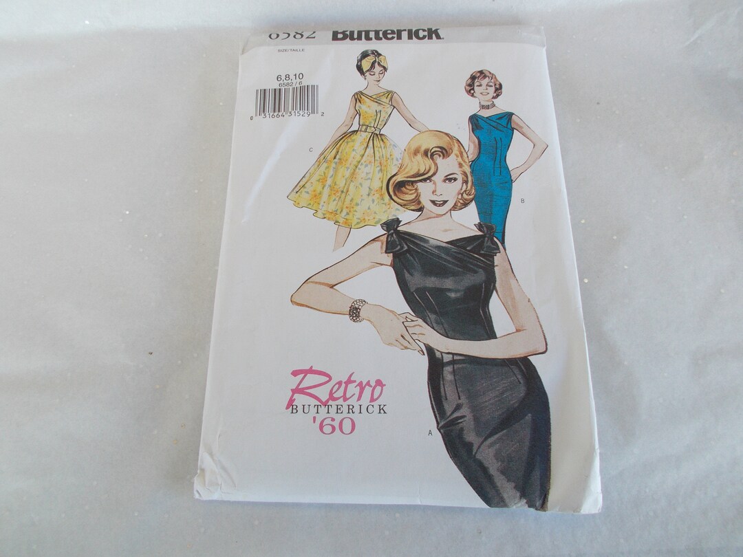 Vintage 2001 Butterick Retro 60 Pattern Size 6 8 10 - Etsy