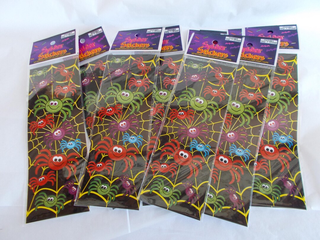Vintage 10 Sheets of Spider Stickers for Crafts // 1 - Etsy