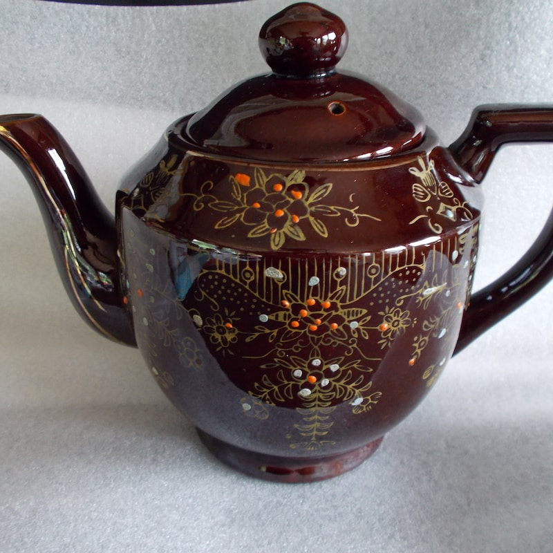 Brown Teapot - Etsy