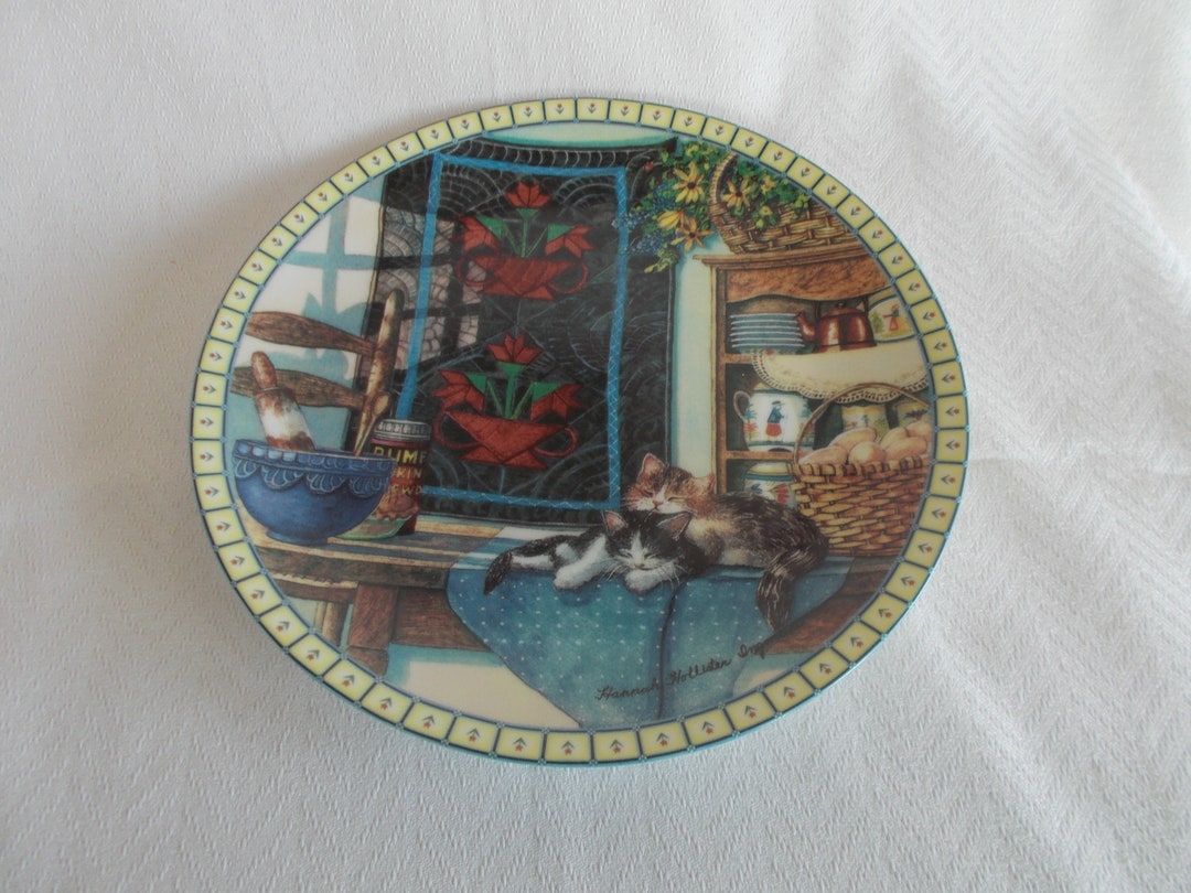 Vintage Knowles Lazy Morning Plate: Cozy Kitties Decor - Etsy