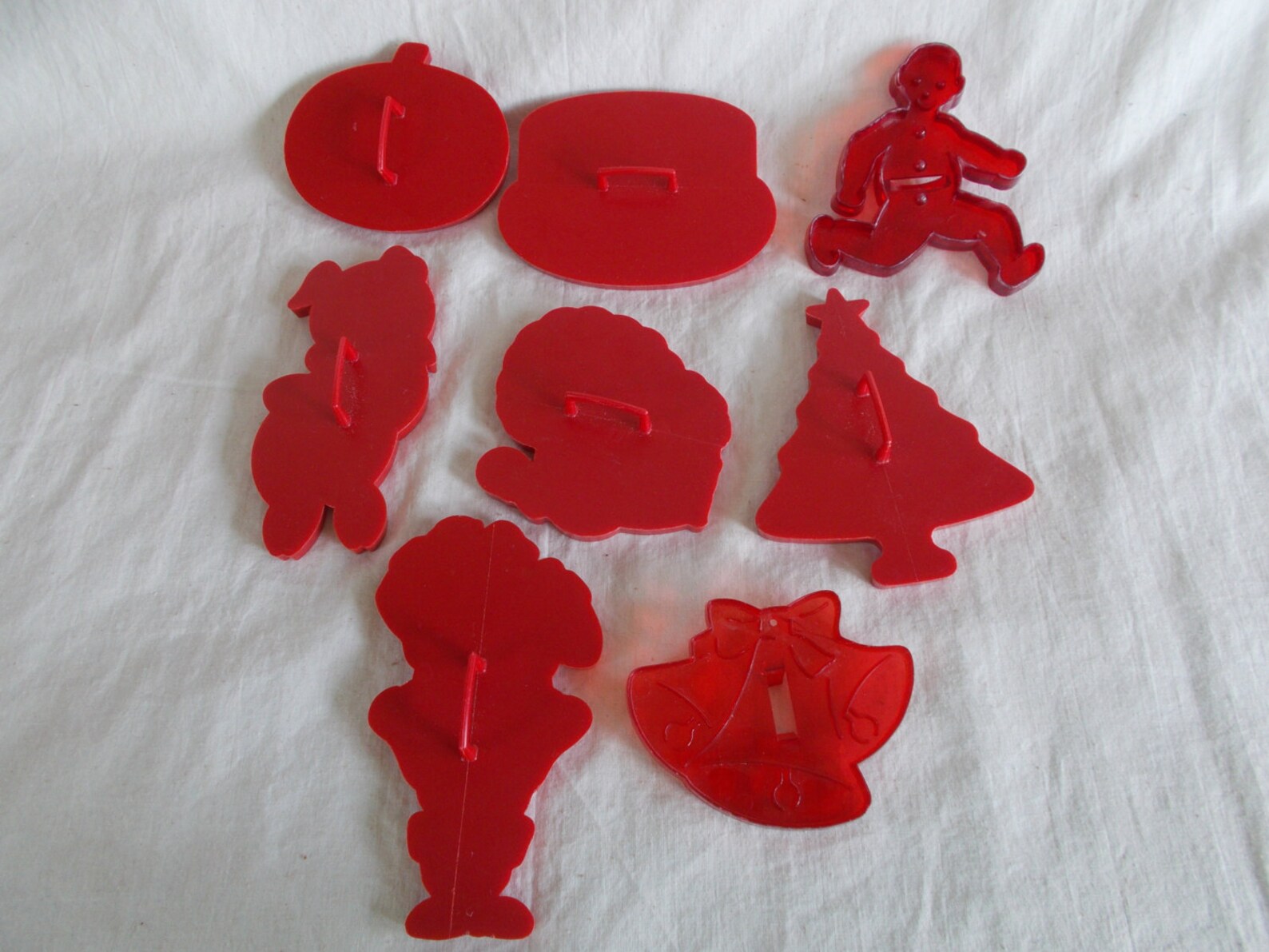Vintage Plastic Holiday Red Cookie Cutters | Etsy