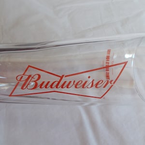 Vintage Tall Budweiser Glass - Etsy