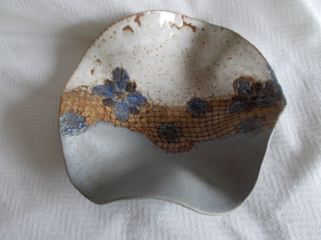 Vintage Fritz Rossmann Pottery Ruffle Scalloped Shape Bowl - Etsy