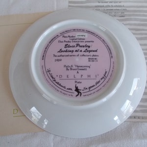 Vintage 1989 Elvis Presley Home Coming Plate 11109C - Etsy