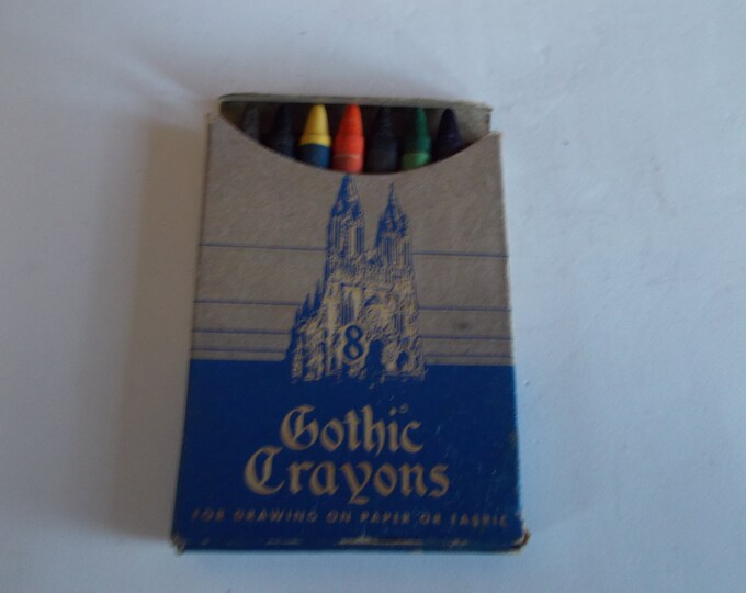 Vintage 1950s Gothic Crayons // 1 - Etsy