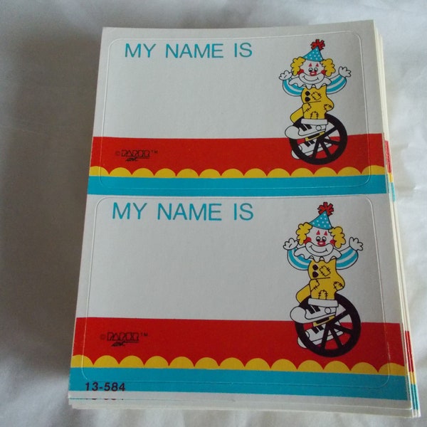 Circus Name Tags - Etsy