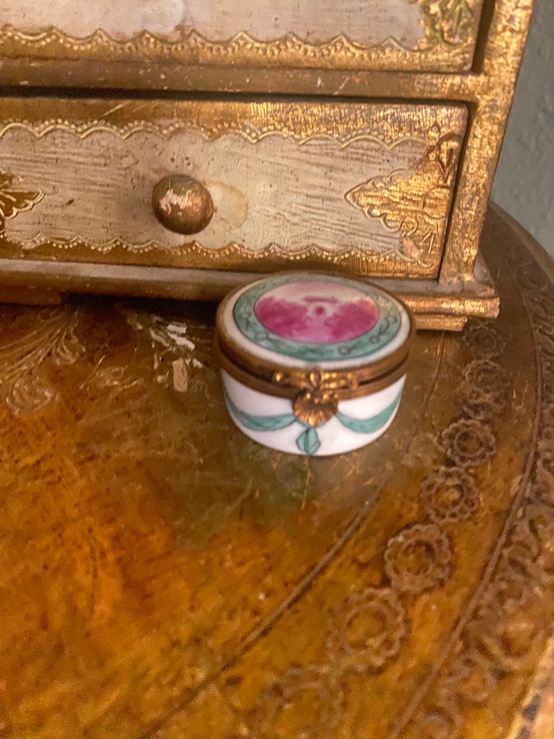 Antique Porcelain French Trinket Box - Etsy