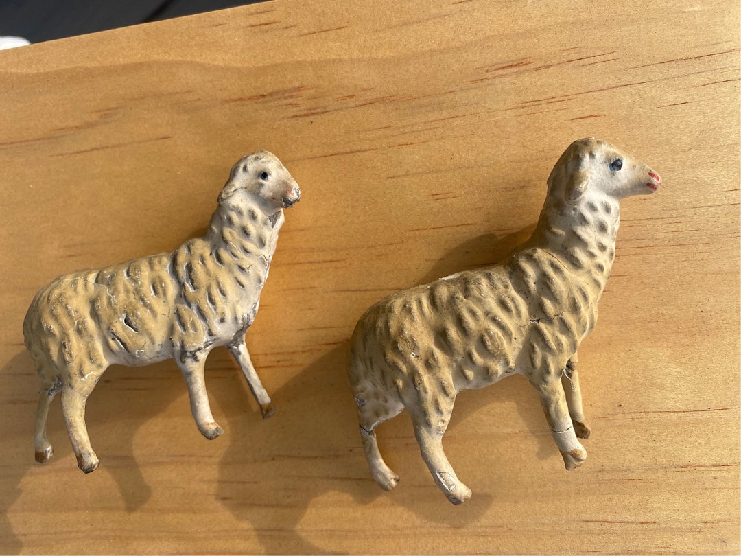 Paper Mache Putz Sheep - Etsy