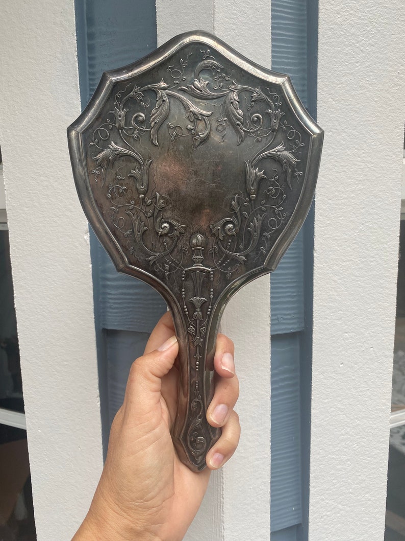Art Deco Wilcox Vanity Hand Mirror and Brush - Etsy