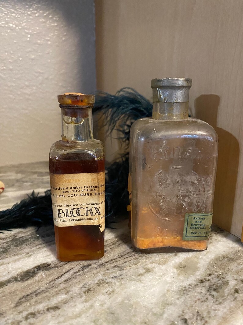 French Artist Antique Varnish Bottles - Etsy