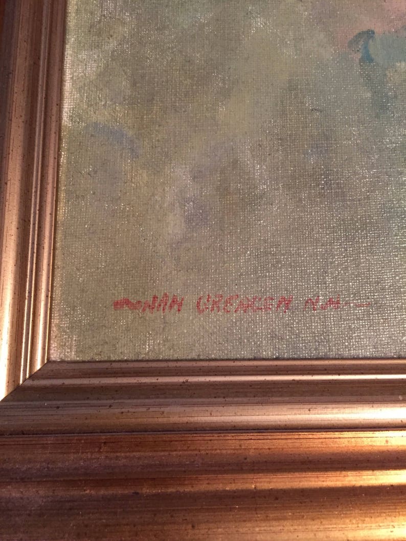Nan Greacen Oil on Canvas of Nude - Etsy