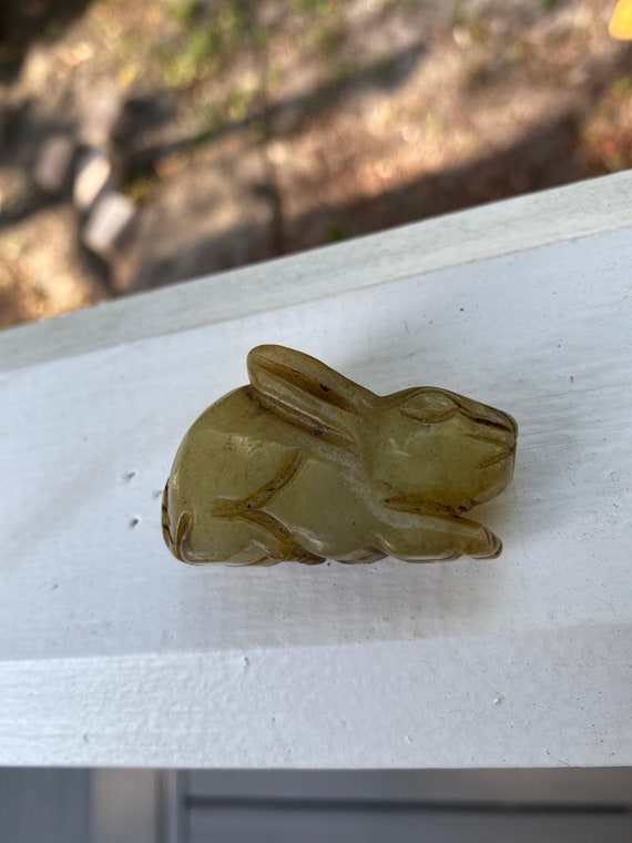 Jade Netsuke Rabbit - Etsy