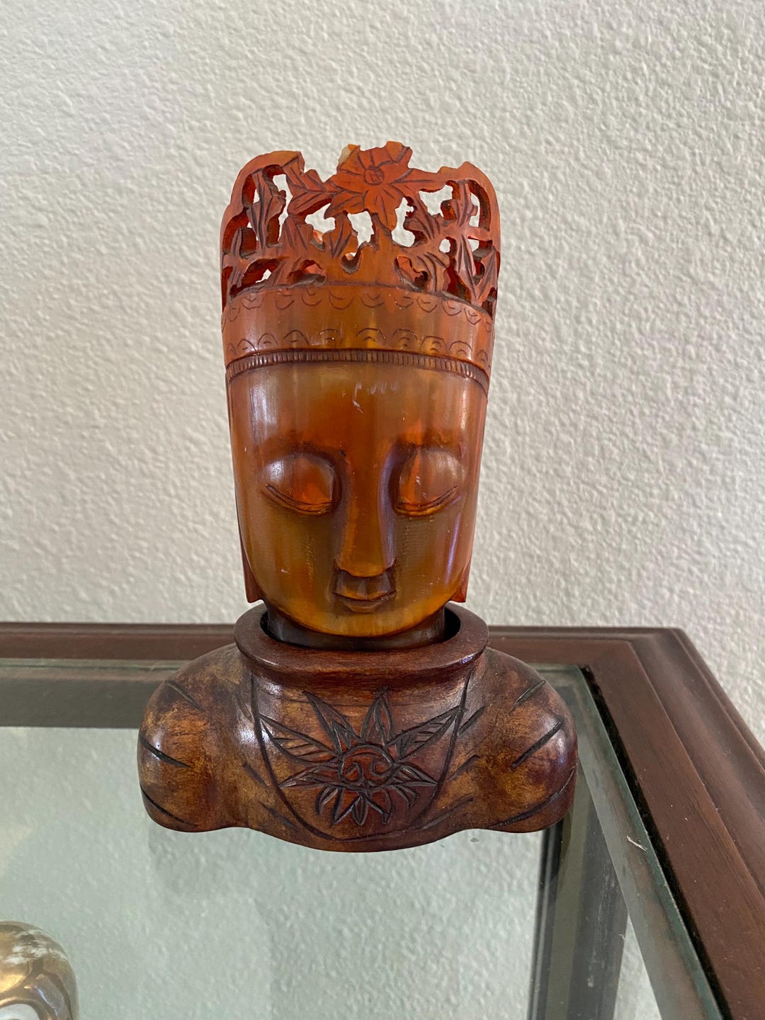 Chinese Carved Horn Statue of Guanyin - Etsy