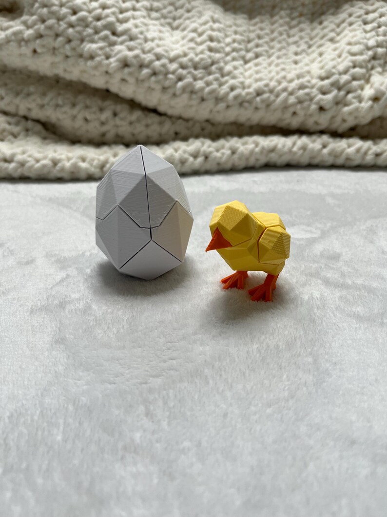 Chicken and Egg Puzzle – 3D Printed Brain Teaser, Funny Gift, Easter ...