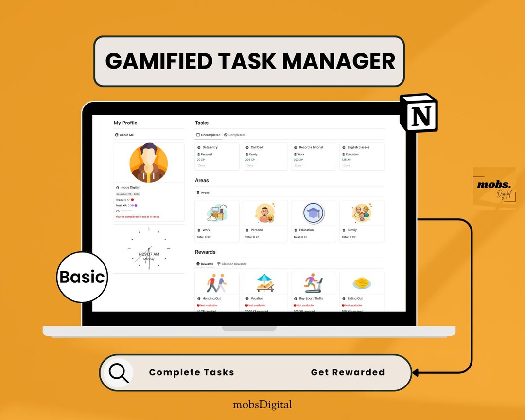 Notion Gamified Task Manager - Etsy