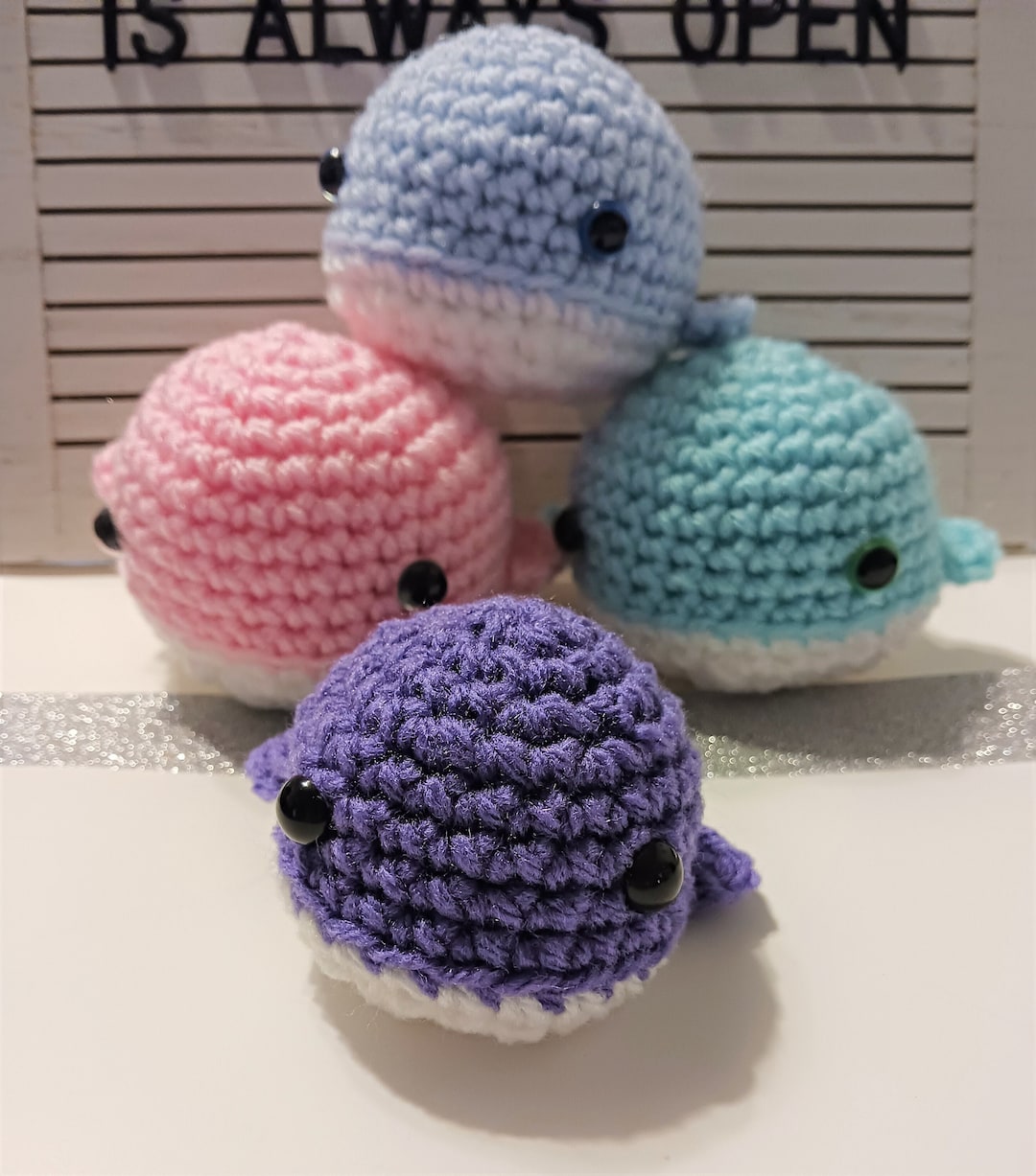 Whale Stuffie, Plushie, Mini Whale, Crochet Whale, Pocket Plushie ...